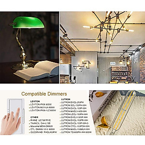 T10 Led Bulb,Dimmable 6W Led Tubular Bulbs, Soft White 3000K, 60 Watt Incandescent Bulb Equivalent,Clear Glass,E26 Base Lamp Bulb,for Cabinet Display Cabinet etc,4 Pack. (7.3 in -Soft White(3000K))