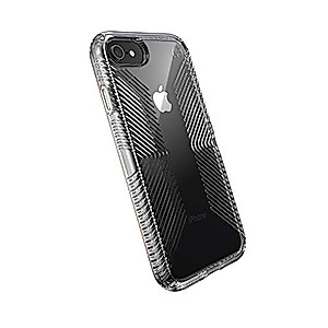 Speck Products Presidio Perfect-Clear with Grip Case, Compatible with iPhone SE (2022)| iPhone SE (2020)| iPhone 8| iPhone 7, Clear/Clear (136216-5085)
