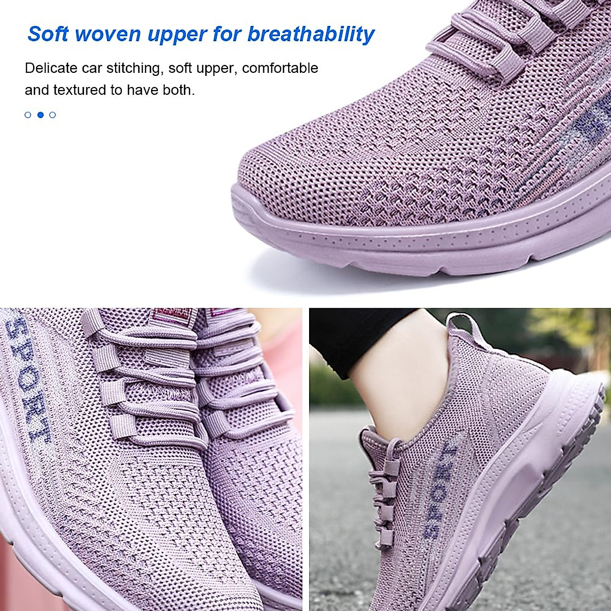 Cozystep Women's Walking Shoes Lightweight Running Sports Shoes Breathable Mesh Fashion Sneakers.