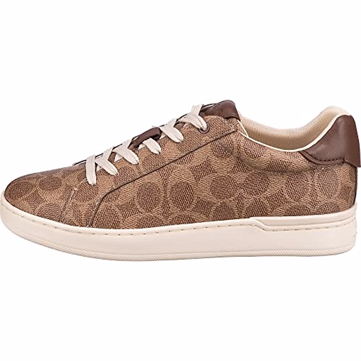 COACH Lowline Low Top for Women - Cushioned Insole, Supportive and Stable Lightweight Casual Sneakers Tan PVC 8.5 B - Medium