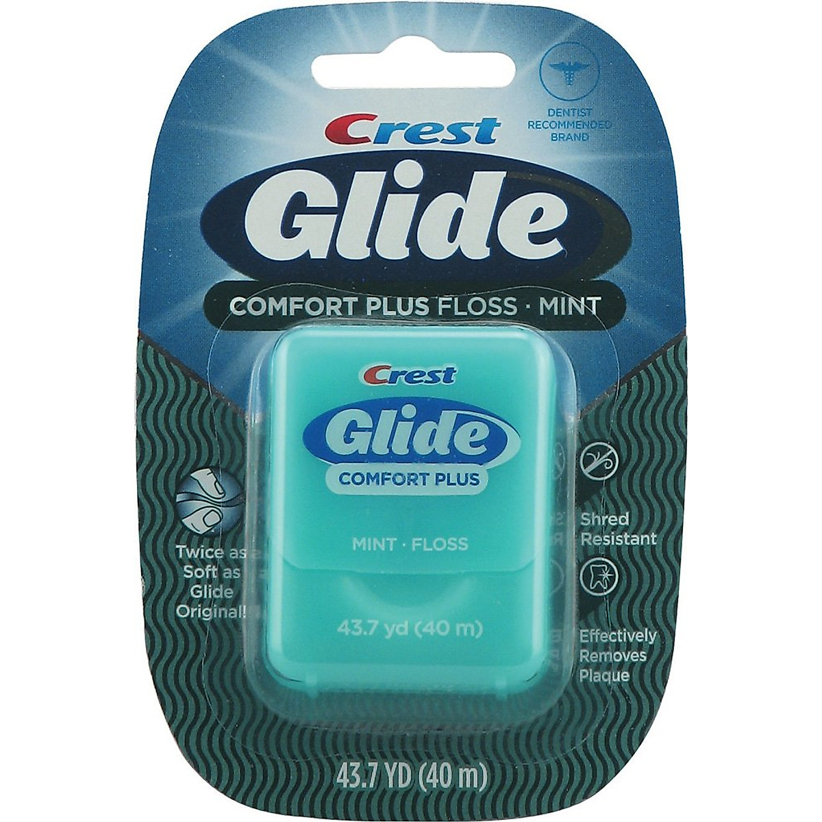 Oral-B Glide Pro-Health Comfort Plus Dental Floss, Mint, 43.7-Yard Dispenser, (Pack of 6)
