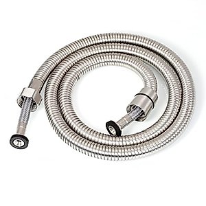 FOLINUS Bidet Sprayer Hose 48-inch Stainless Steel Double Sprial Nylon Braided Hose with 1/2'' Connector (Brushed Nickel)