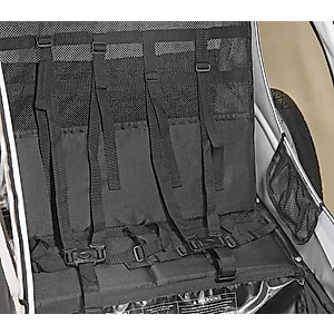 ClevrPlus Deluxe 3-in-1 Double 2 Seat Bicycle Bike Trailer Jogger Stroller for Kids Children | Foldable w/Pivot Front Wheel, Grey