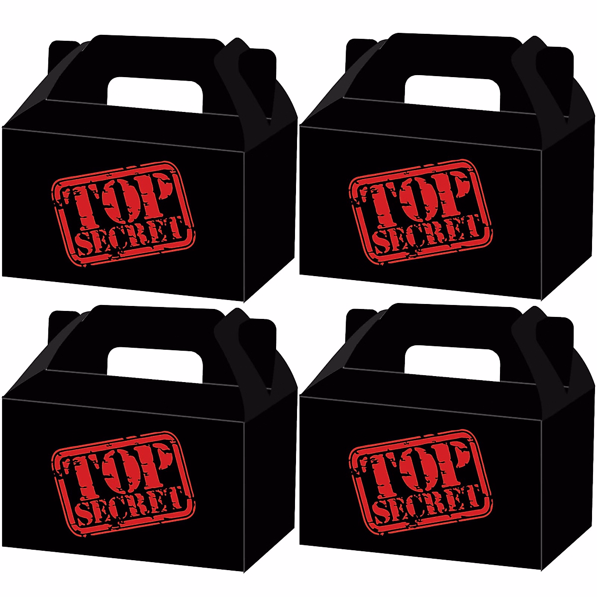 Nuwontun Party Favors Boxs, 16 Count (Pack of 1), Top Secret Stamp Design, Murder Mystery Theme, Reusable, Environmental Friendly, Perfect for Birthday, Baby Shower, Wedding