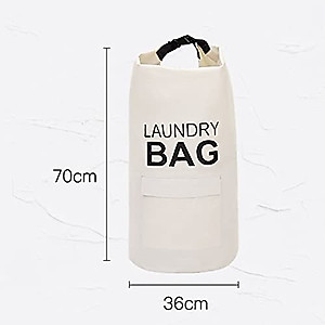 AOKID Large Storage Basket Space Saving 600D Oxford Cloth Laundry Hamper with Adjustable Shoulder Strap Tall Laundry Bag for Family Bedroom Red