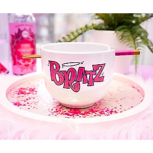 Bratz 20-Ounce Ceramic Ramen Bowl and Chopstick Set