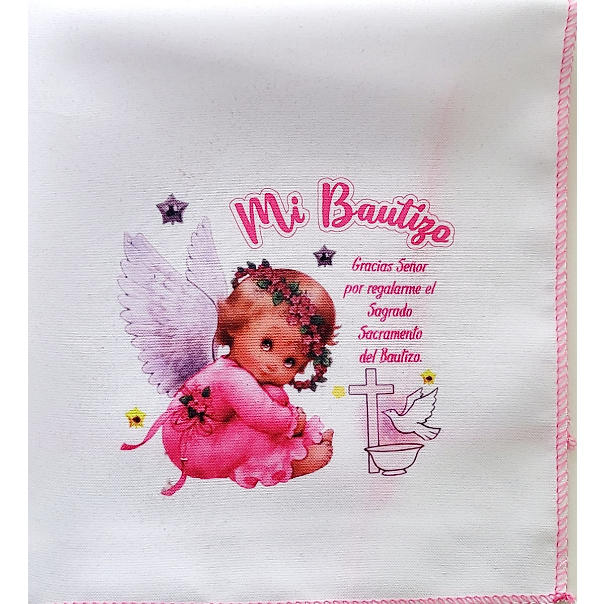 Recuerdos para Mi Bautizo para Nina 12 Servilletas de Tela