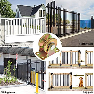 Skelang 2" V-Groove Wheel, Sliding Gate Casters, Heavy Duty Rigid Roller for Inverted V-Track, Rolling Gate, Industrial Machines Rail, Total Load Capacity 2500 Lbs, Pack of 4