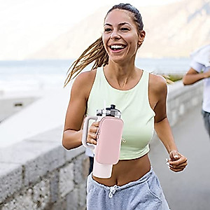 Water Bottle Pouch For Stanley, Gym Tumbler Accessories for Women, Compatible With Stanley Quencher Adventure 40oz & IceFlow 20/30oz, Workout Outdoor Tumbler Pocket for Phone, Card, Keys, Cash-Green