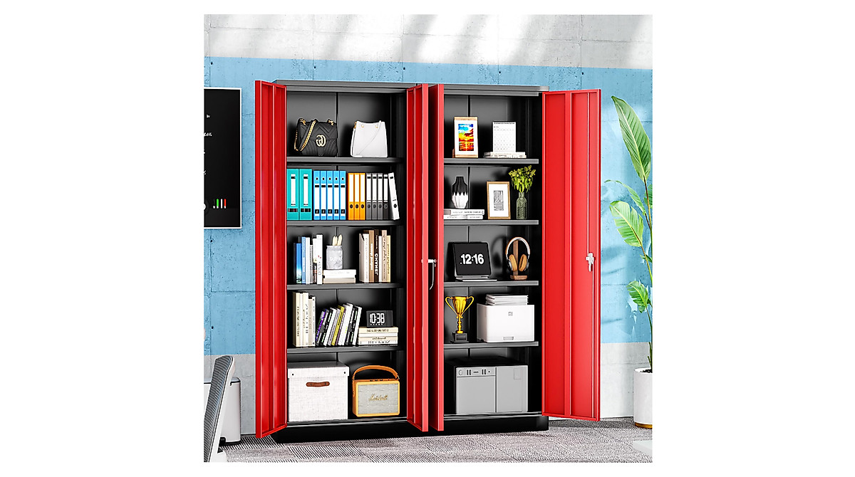 Pataku 72-Inch Metal Storage Cabinet for Garage and Home
