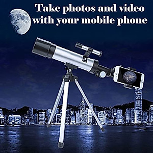 MIANHT Tripod Astronomical Telescope - Astronomical Portable Refracting Telescope, HD High-Power 90x Children's Gift Telescope for Astronomy Beginners, with Phone Adapter