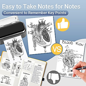 PhoFuta Mini Printer for iPhone, Sticker Printer Machine Portable Thermal Inkless Photo Printer via Bluetooth, Can Print 53mm(2 inch)/80mm(3 inch) Width Paper,Note Buddy Best for Memo,Journal,Plan