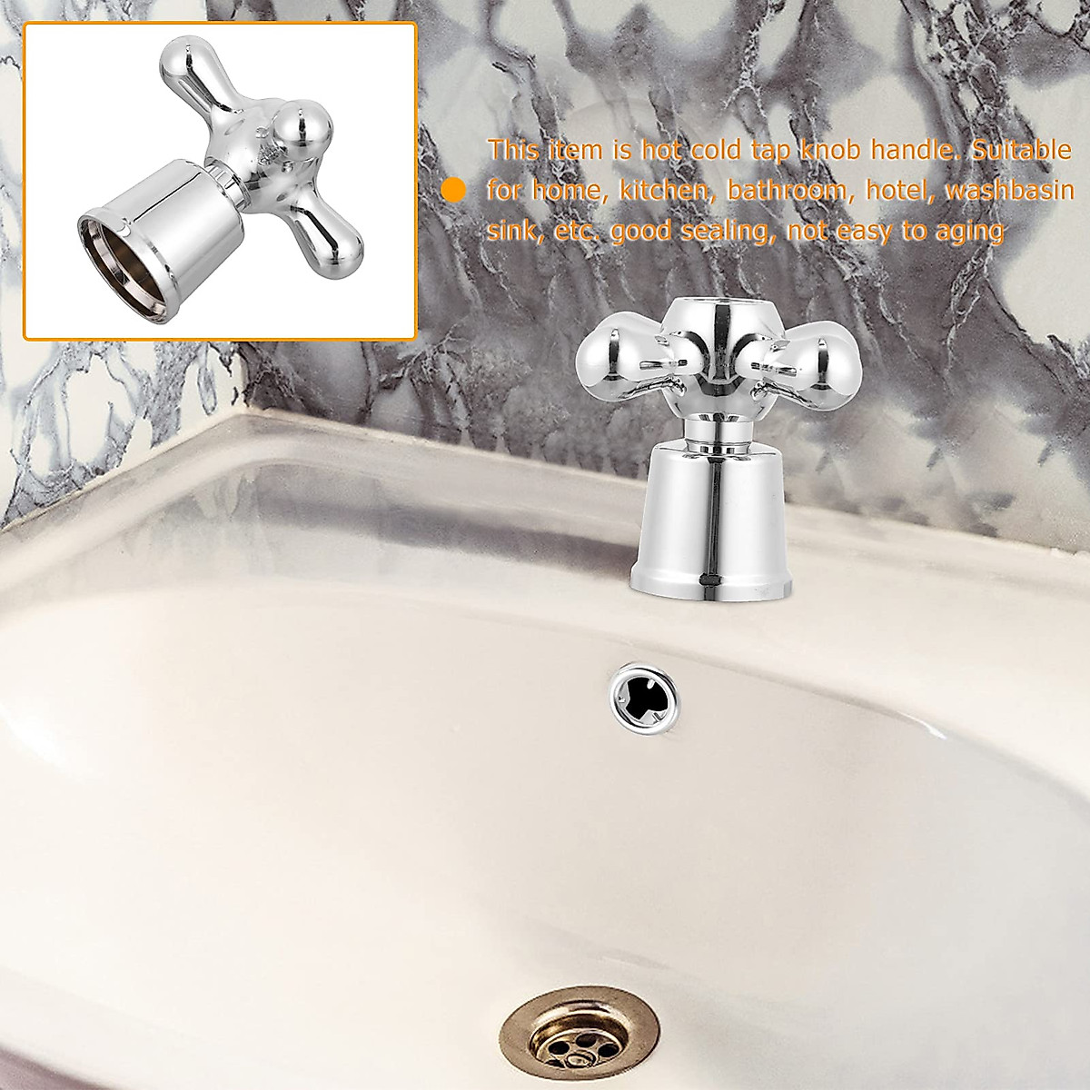 DOITOOL Single Handle Kitchen Faucet 5pcs Faucet Handle Plastic Cold and Hot Water Tape Lever Replacement Handle for Shower Bathtub Sink Basin Faucet Fittings Kitchen Faucet Handles