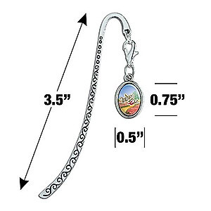 The Wizard of Oz Ruby Slippers Logo Metal Bookmark Page Marker with Oval Charm
