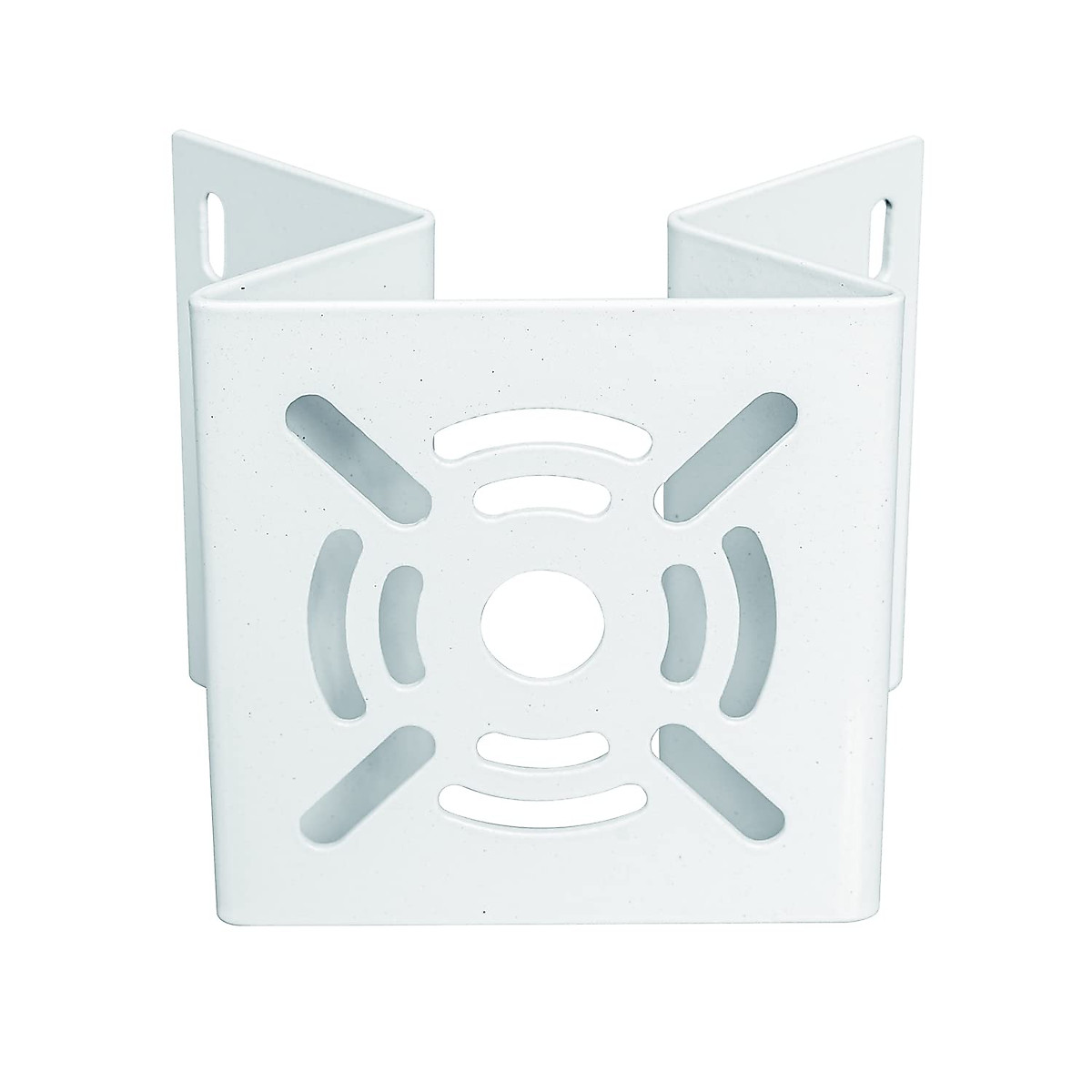 Medium Size External Corner Wall Mount Iron Plate Vertical Bracket for PTZ CCTV Surveillance Camera Metal Holder White