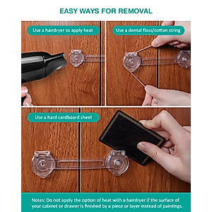 Cabinet Locks for Babies, Baby Proofing Safety Locks, 10 Pack DUOSI No Screws No Magnets Fridge Refrigerators Locks Baby Proofing Child Safety Cabinet Locks for Kitchen Cabinets and Drawers