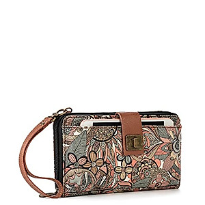 Sakroots Large Coated Canvas Smartphone Crossbody Bag, Sienna Spirit Desert