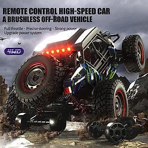 Brushless RC Car, 70km/h, 16106 PRO, High Speed RC Car, RTR, 1/16 4WD Off-Road Drift Brushless Crawler RC Truck for Adults Blue