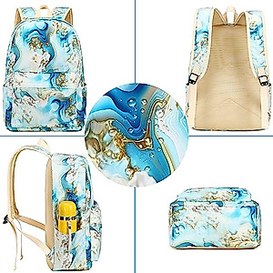 Bluboon Teen Girls School Backpack Kids Bookbag Set with Lunch Box Pencil Case Travel Laptop Backpack Casual Daypacks