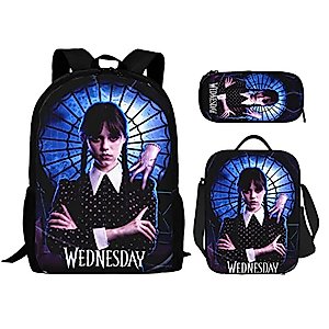 Backpacks Set for Boys Girls Backpack with Lunch Box Lunch Bag Pencil Case Pencil Bag 17 Inch Backpacks Schoolbag 3 piece for
