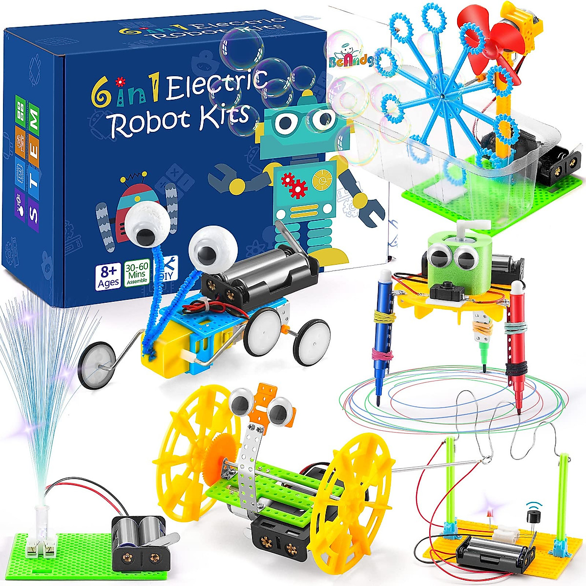 10 Set STEM Robot Kit for Kids 8-12, Boys Crafts for Girls Age 6-8, Science Kits for 8-10 Year Old