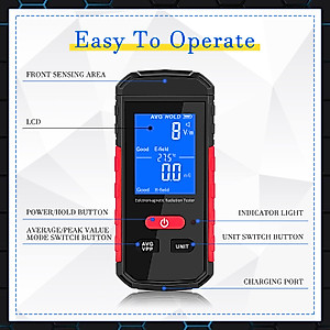 Ghost Hunting Equipment Kit, Emf Meter with 2 Motion Light up Cat Balls, Paranormal Equipment Emf Meter Detector Ghost Equipment Light up Cat Ball for Home Office Outdoor Ghost Hunting (Stylish Style)