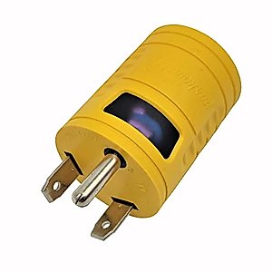 Parkworld 67867 NEMA TT-30P to L14-30R 1-Piece Adapter, RV 30A TT-30 Male Plug to Generator 30A 4-Prong L14-30 Female Receptacle