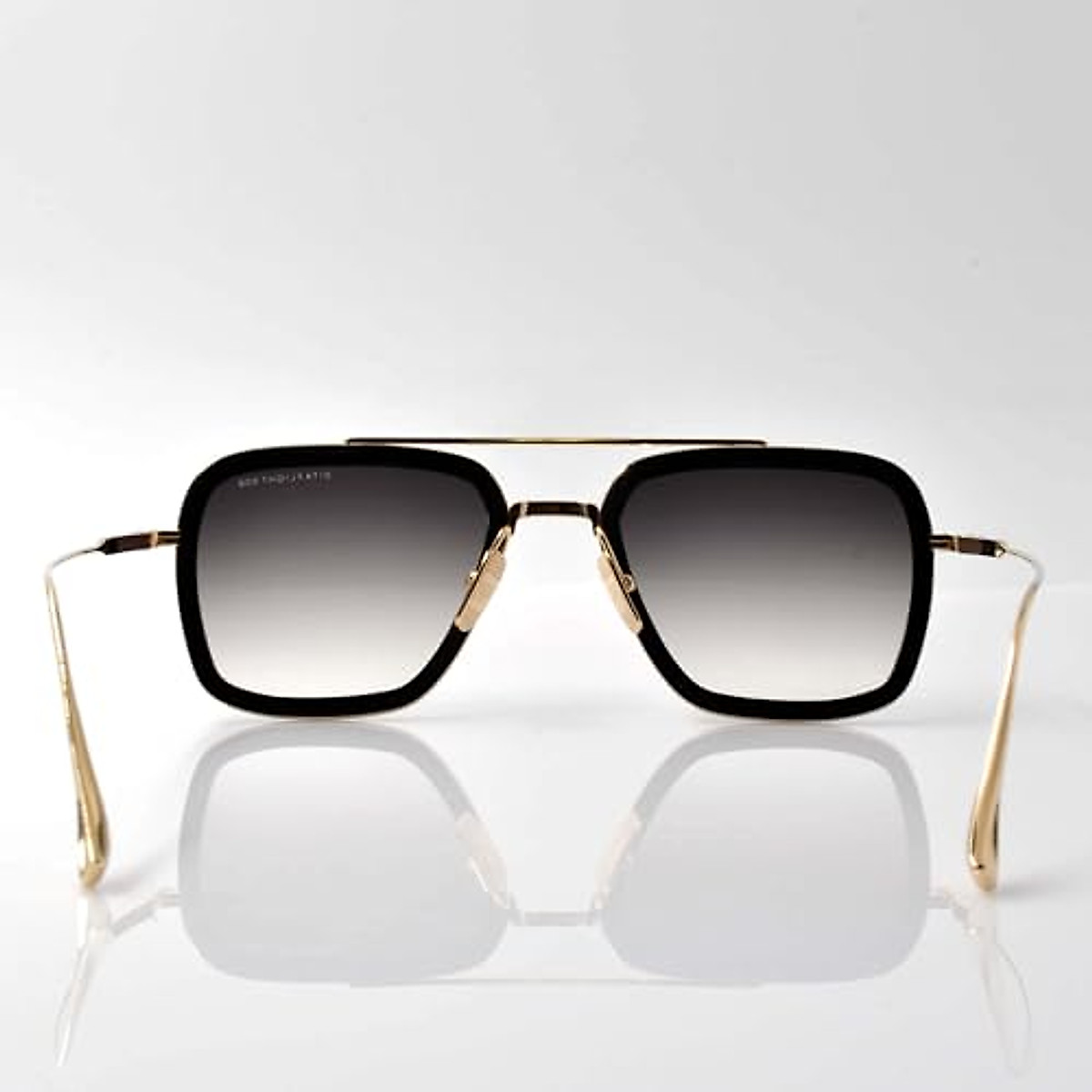 Dita FLIGHT.006 MATTE BLACK K GOLD/DARK GREY SHADED 52/22/144 men Sunglasses