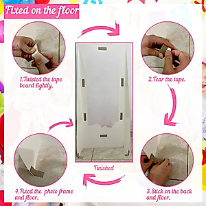 Hot Pink 4.5ft Tall Life Size Stand-in Cardboard Doll Photo Booth Props for Girls Birthday Party Decorations Pink Princess Doll Theme Decor Photoshoot Let's Go Party Supplies(53.9 * 39.3inches)