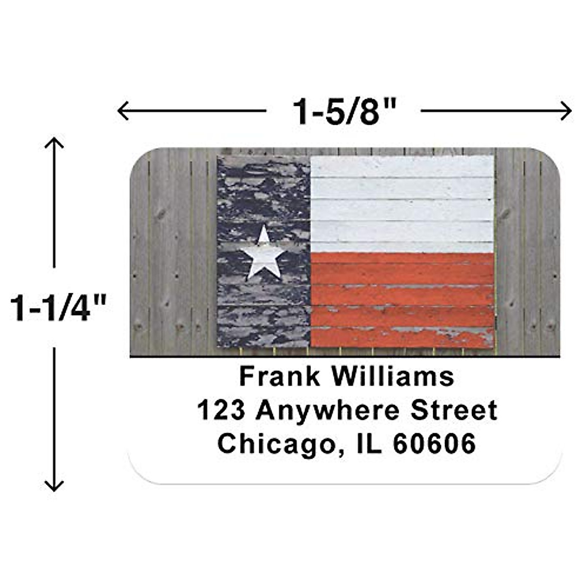 Texas Flags Address Labels