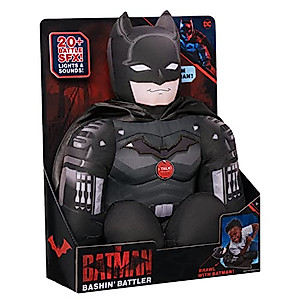 Just Play The Batman™ Bashin’ Battler Batman™ Talking 18-Inch Plush Toy with Light-up Chest and Action Phrases, The Batman™ Movie, Kids Toys for Ages 3 Up