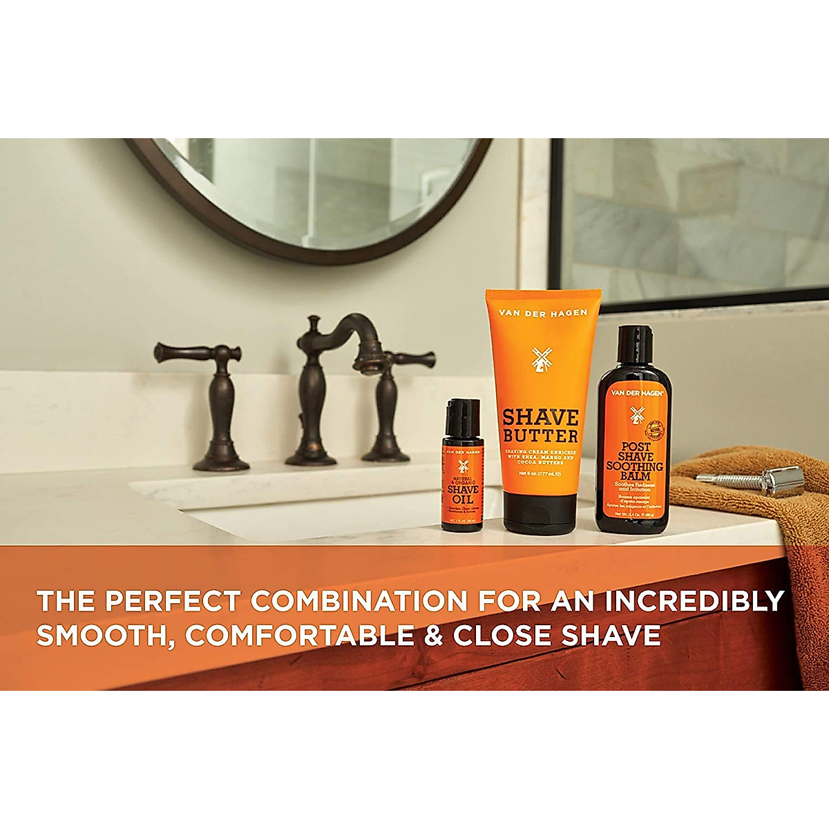 Van Der Hagen Post Shave Soothing Balm - Natural Ingredients for Soothing and Moisturizing Post Shave Finish, Unscented, 3.4 oz