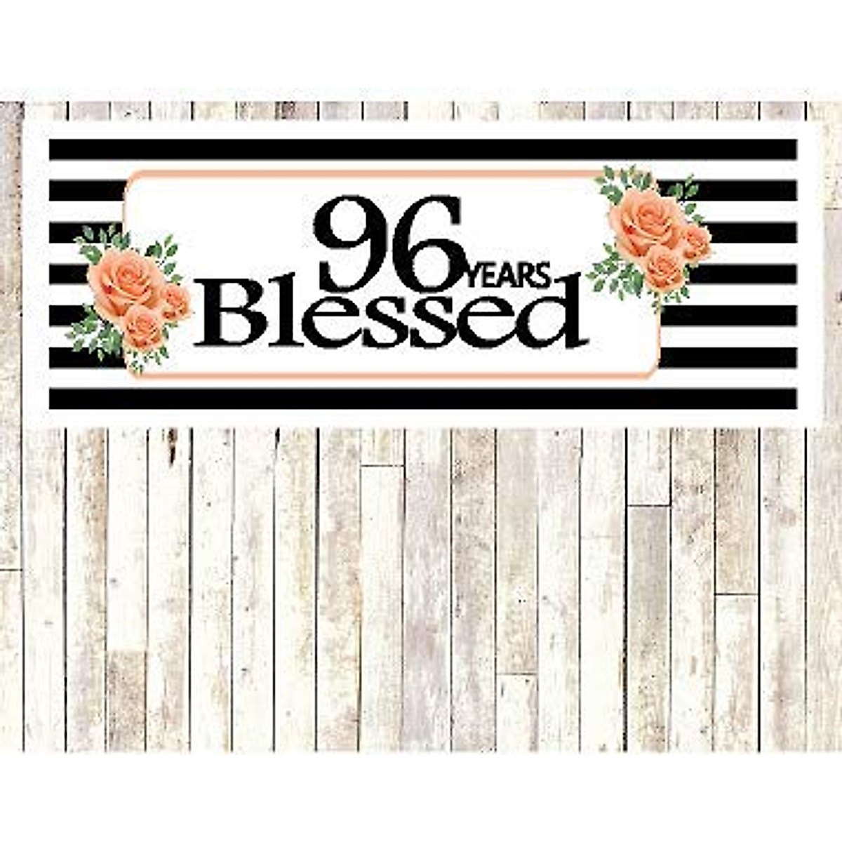 Number 96-96th Birthday Anniversary Party Blessed Years Wall Decoration Banner 10 x 50inches