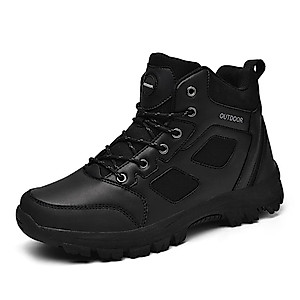 GEXECEUSS Men's Hiking Boots Ankle Boots Lightweight Breathable Outdoor Backpacking Trekking Walking Shoes Tactical Combat Boots
