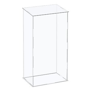MECCANIXITY Acrylic Display Case Plastic Box Cube Storage Box Clear Assemble Showcase 4.3x4.3x14.1 Inch for Collectibles