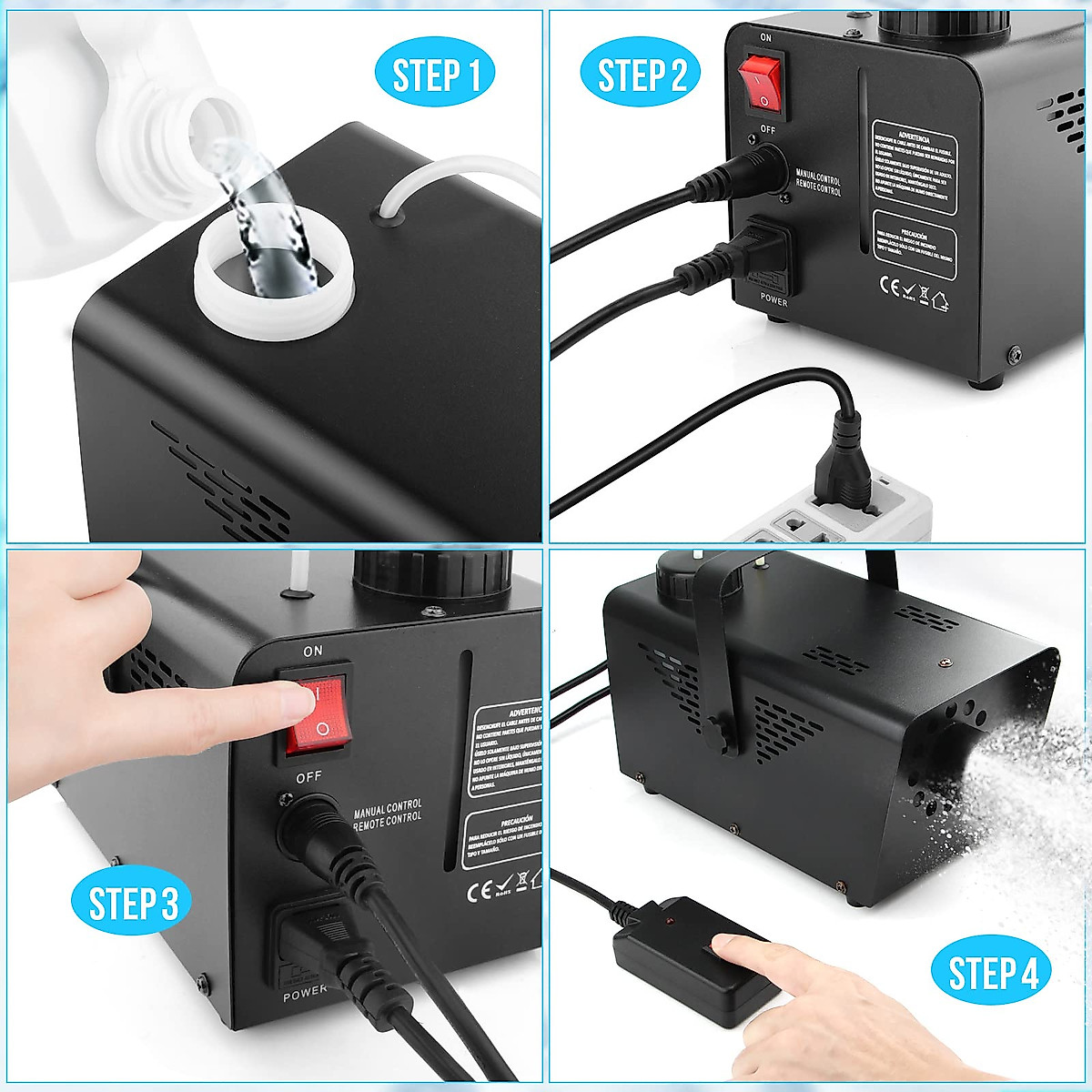 YeeSite Snow Machine Snowflake Making - 800W High Output Artificial Fake Snow Machine with Wireless Remote Control for Christmas Party Wedding Stage Effect Parades Fiestas Holidays