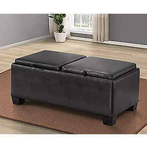 Lexicon Calero Storage Cocktail Ottoman, Espresso
