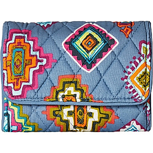 Vera Bradley Rfid Riley Compact Wallet Painted Medallions One Size