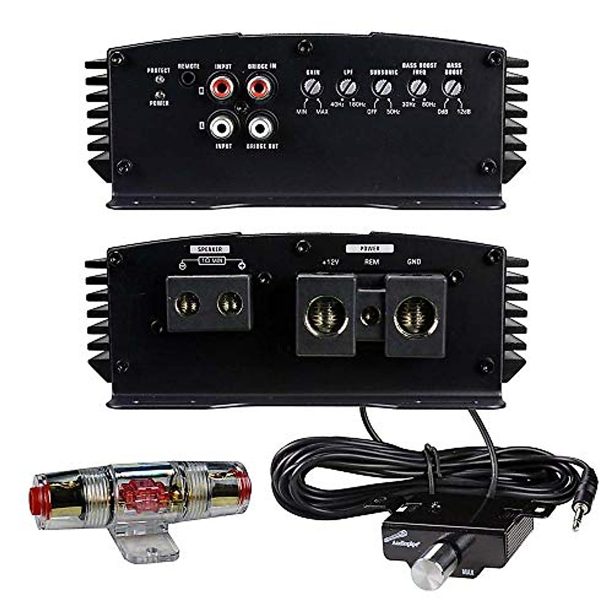 Audiopipe APMN-2000 RMS Class D Monoblock Subwoofer Amplifier, 2000W Mono Sub Amp