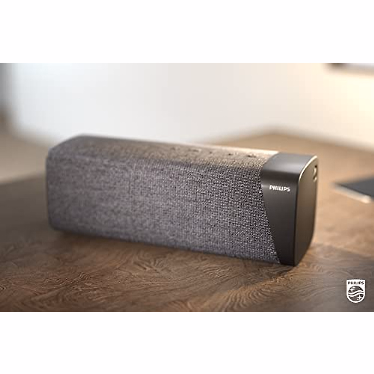 PHILIPS S7505 Wireless Bluetooth Speaker with Built-in Power-Bank, Large Bold Sound, Up to 20 Hours Playtime, IPX7 Waterproof, Shower Ready, Large Size, Gray