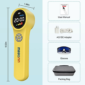 MBBQNN Laser Therapy Device for Pain Relief 4x980nm+16x660nm+4x810nm Cold Laser Therapy for Dogs Horses Equine Cats Low Level Laser Therapy for Tissues Joints Аrthritis Wound Healing Acute Injuries