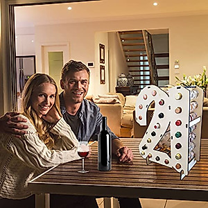 Wine Holder Shelf Mini Liquor Bottle Holder 21st Birthday Mini Liquor Bottle Holder Holds 21 Mini Bottles Birthday Gift for Girl Cat Stands for The Wall (A, One Size)