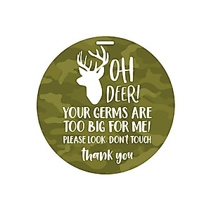 Camouflage Deer Stop No Touching Baby Car Seat Sign/Country Boy Stroller Tag/Camo Car Seat Accessory