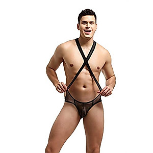 4UFIT Men's Jockstrap Leotard Underwear Jumpsuits Wrestling Singlet Bodysuit