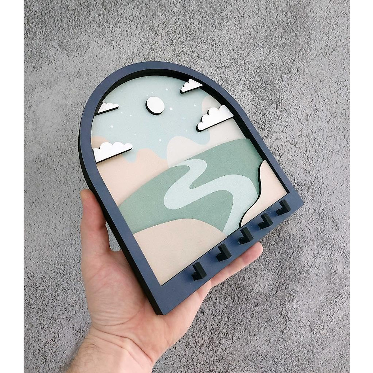 Cartoon Key Holder, Fairy Key Holder, Fairy Tale Layered Wood Art, Dimensional Wood Art Key Holder, Modern Key Rack, Fairy Scenery Wall Art, Entryway Organizer, Abstract Wall Decoration