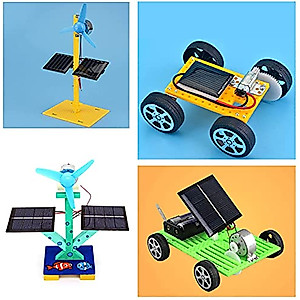 Longdex 1-Pack Solar Panel 0.65W 1.5V Mini Solar System DIY for Battery Cell Phone Chargers Portable 60803mm Mini Solar Cell with Wire