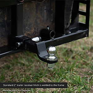 Titan Attachments Skid Steer Pallet Fork Frame Attachment, 60â€ Fork Blades, Rate 4,000 LB, Quick Tach Tractor, Receiver Hitch