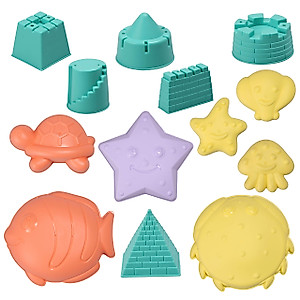 JOYIN 24 Pcs Beach Sand Toys Set with Mesh Bag Includes Sand Water Wheel, Sandbox Vehicle, Sand Molds, Bucket, Sand Shovel Tool Kits, Sand Toys for Toddlers Kids Outdoor Play