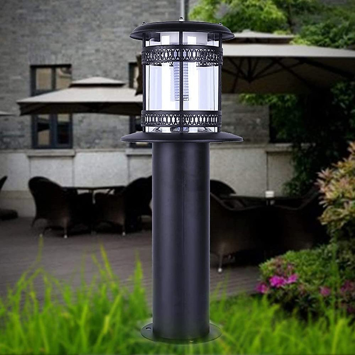 ZHUANYIYI Solar Lights Outdoor,Modern Minimalist Courtyard Lamp,LED Waterproof Post Lights Outdoor Garden Solar Post Lamp,for Home Garden