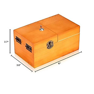 Calary Useless Box Turns Itself Off In Wooden Storage Box Alone Machine Fully Assembled in Box Gifts for Adults and Children